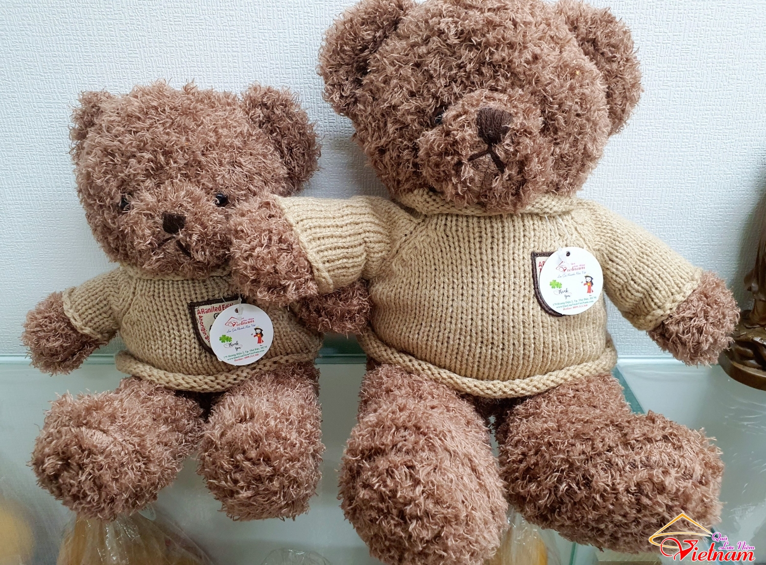 Quà tặng nhồi bông - Gấu đội nón lá Việt Nam nhỏ 15cm