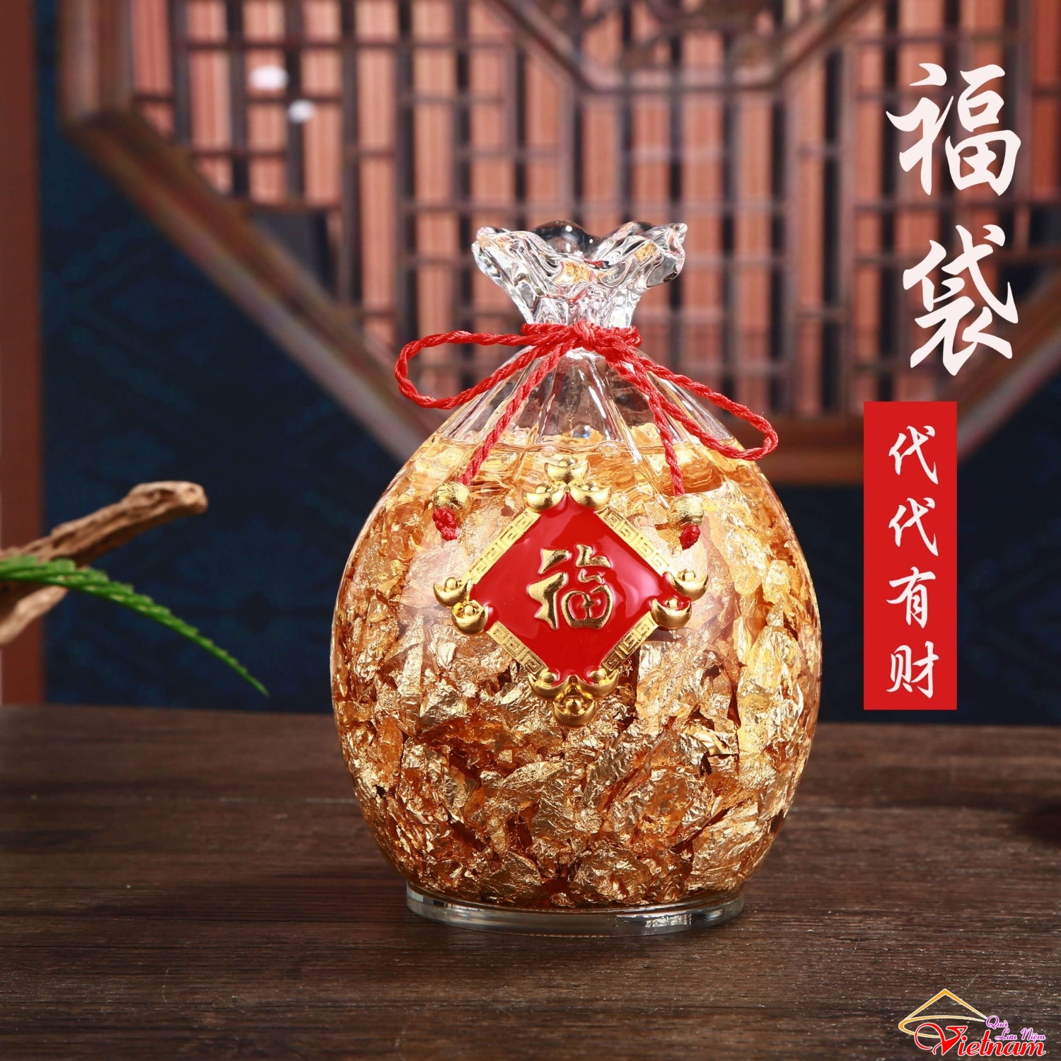 Túi vàng nước nhỏ phong thủy 12cm